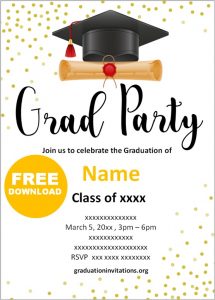 Free Printable High School Graduation Invitations Templates Graduation ...