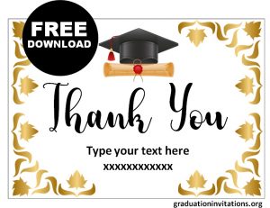 Free Printable Graduation Thank You Cards Templates Graduation Invitations