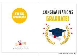 Free Printable Graduation cards Templates Graduation Invitations