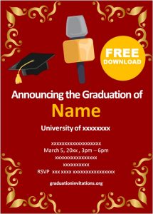 Free Printable Journalism Graduation Invitations Templates Graduation ...
