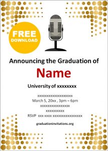 Free Printable Journalism Graduation Invitations Templates Graduation ...