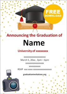 Free Printable Journalism Graduation Invitations Templates Graduation ...